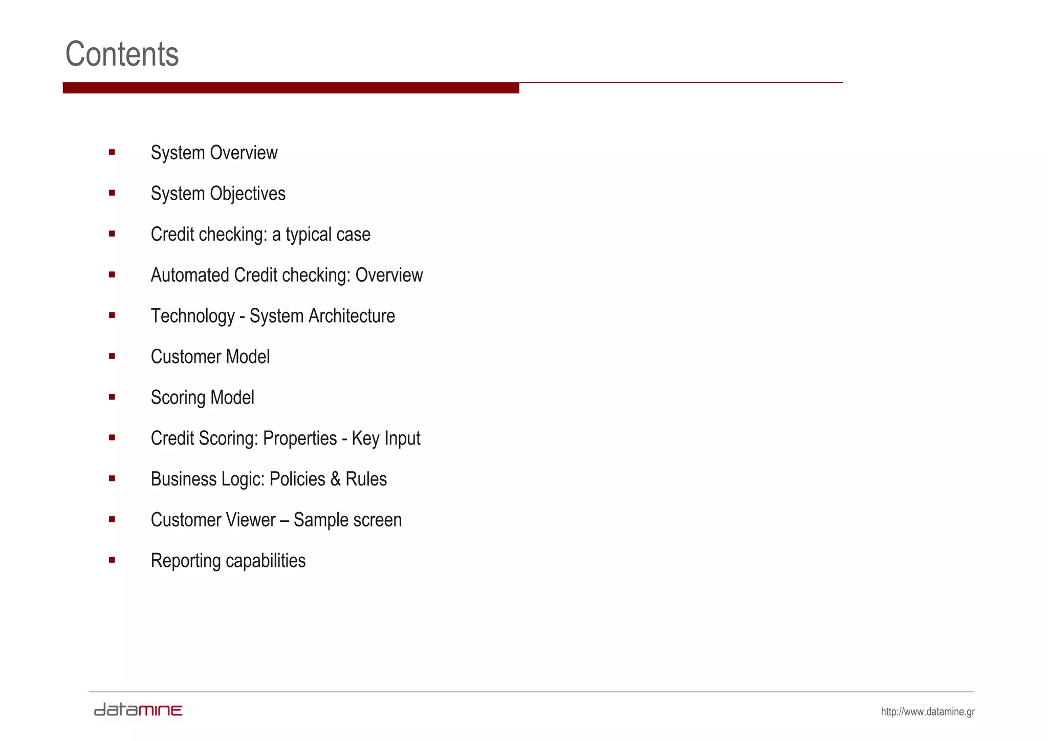 CONSUMER CREDIT RISK ASSESMENT, PREDICTION & MANAGEMENT SYSTEM | PPT