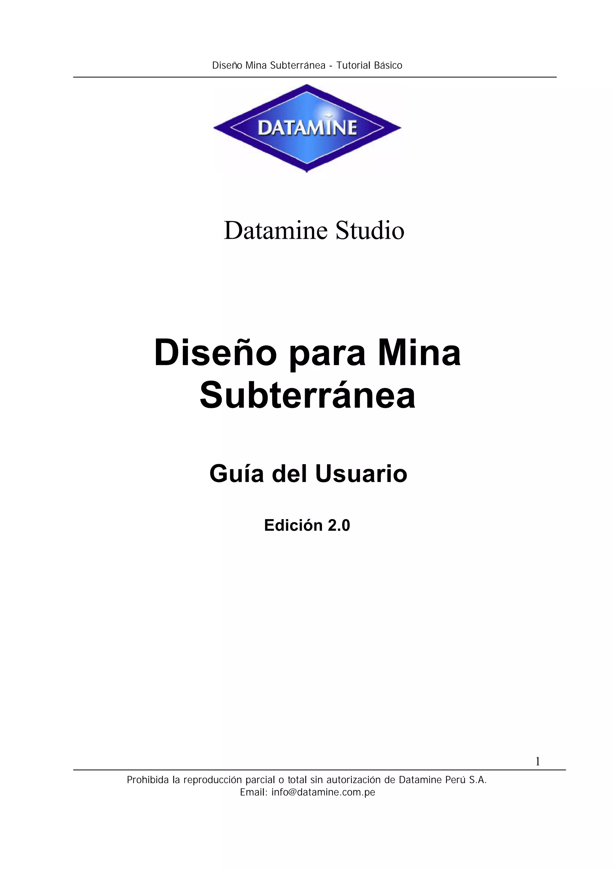 Datamine mina subterranea | PDF
