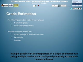 Datamine Solutions for DS and IM, mining,block | PDF | Geology | Science