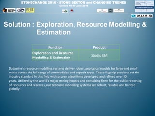 Datamine Solutions for DS and IM, mining,block | PDF | Geology | Science