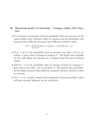 clustering in DataMining and differences in models/ clustering in data mining | PDF