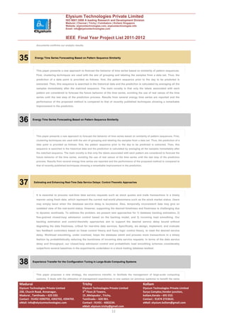 IEEE Final Year Projects 2011-2012 :: Elysium Technologies Pvt Ltd ...