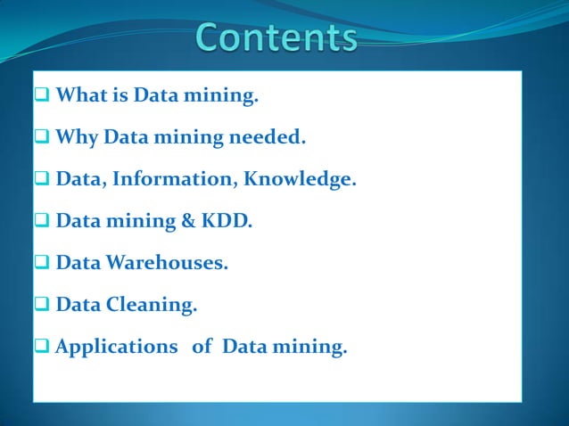 Data mining | PPT