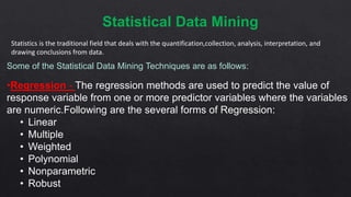 Additional themes of data mining for Msc CS | PPTX