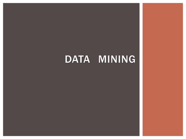 Data mining | PPT