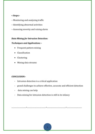 Datamining | DOC | Information and Network Security | Computing