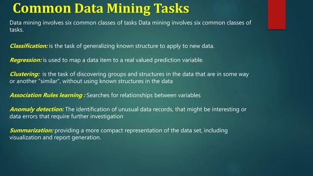 Data mining , Knowledge Discovery Process, Classification | PPTX
