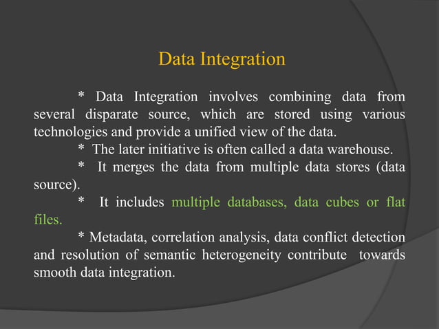 Data Integration And Transformation In Data Mining Pptx Databases Computer Software And