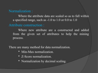 Data Integration and Transformation in Data mining | PPTX