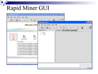 Data mining Software "RapidMiner" Presentation | PPT
