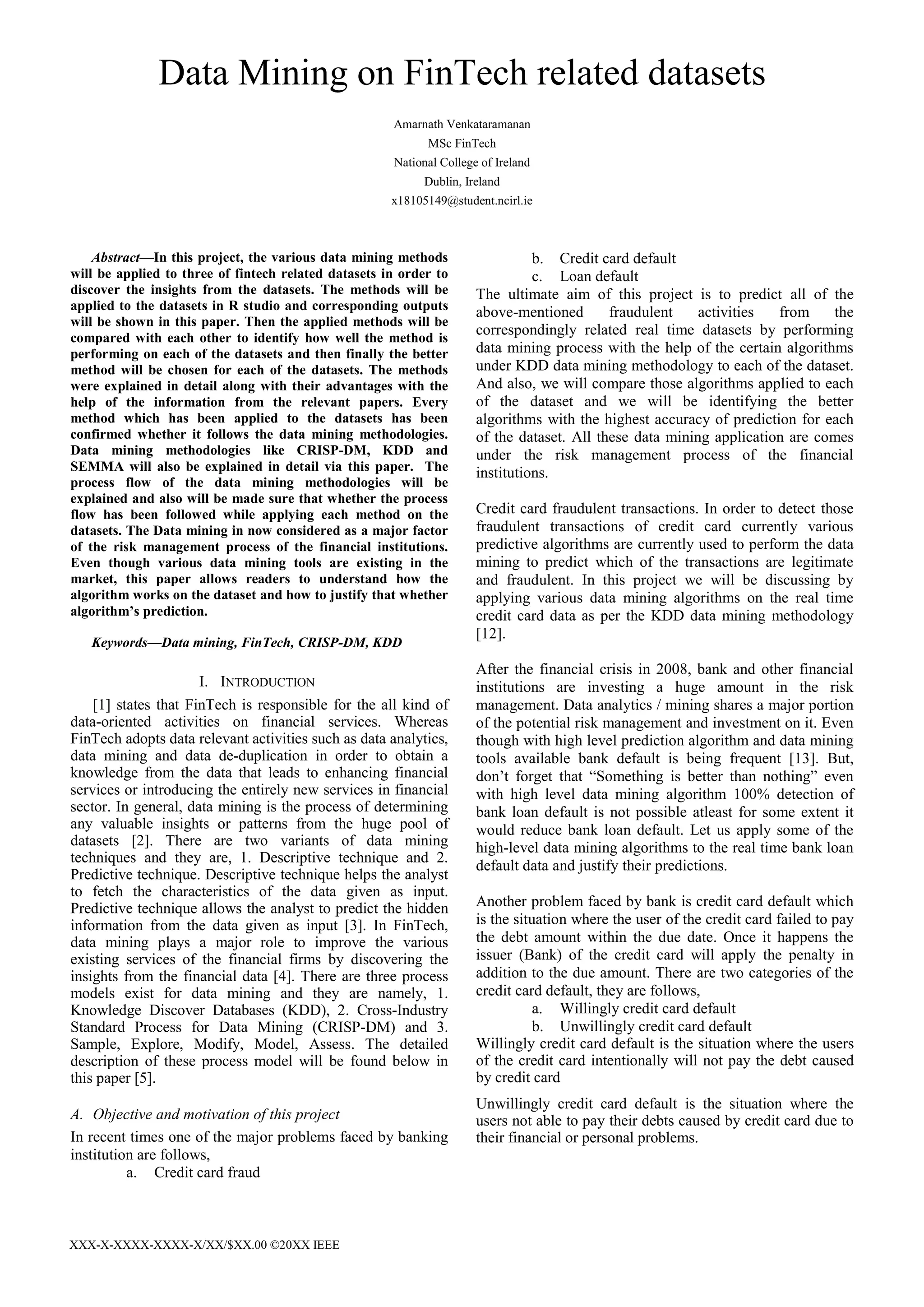 Data mining on Financial Data | PDF