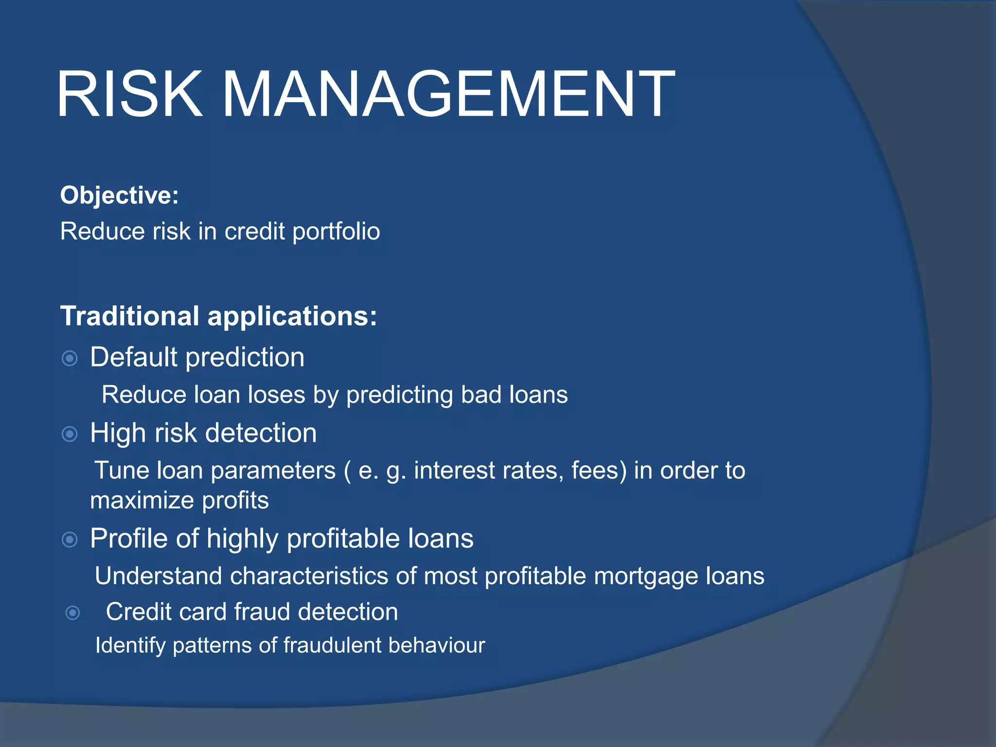 USE OF DATA MINING IN BANKING SECTOR | PPTX