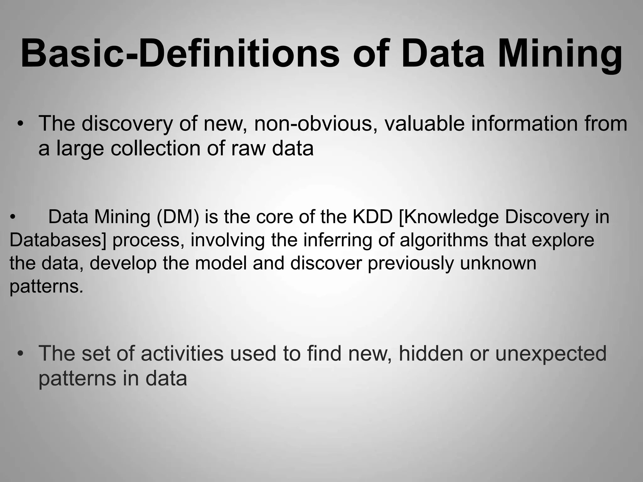 datamining.ppt | Databases | Computer Software and Applications