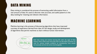 DATA MINING - CHARACTERISTICS and APPLICATION | PPT