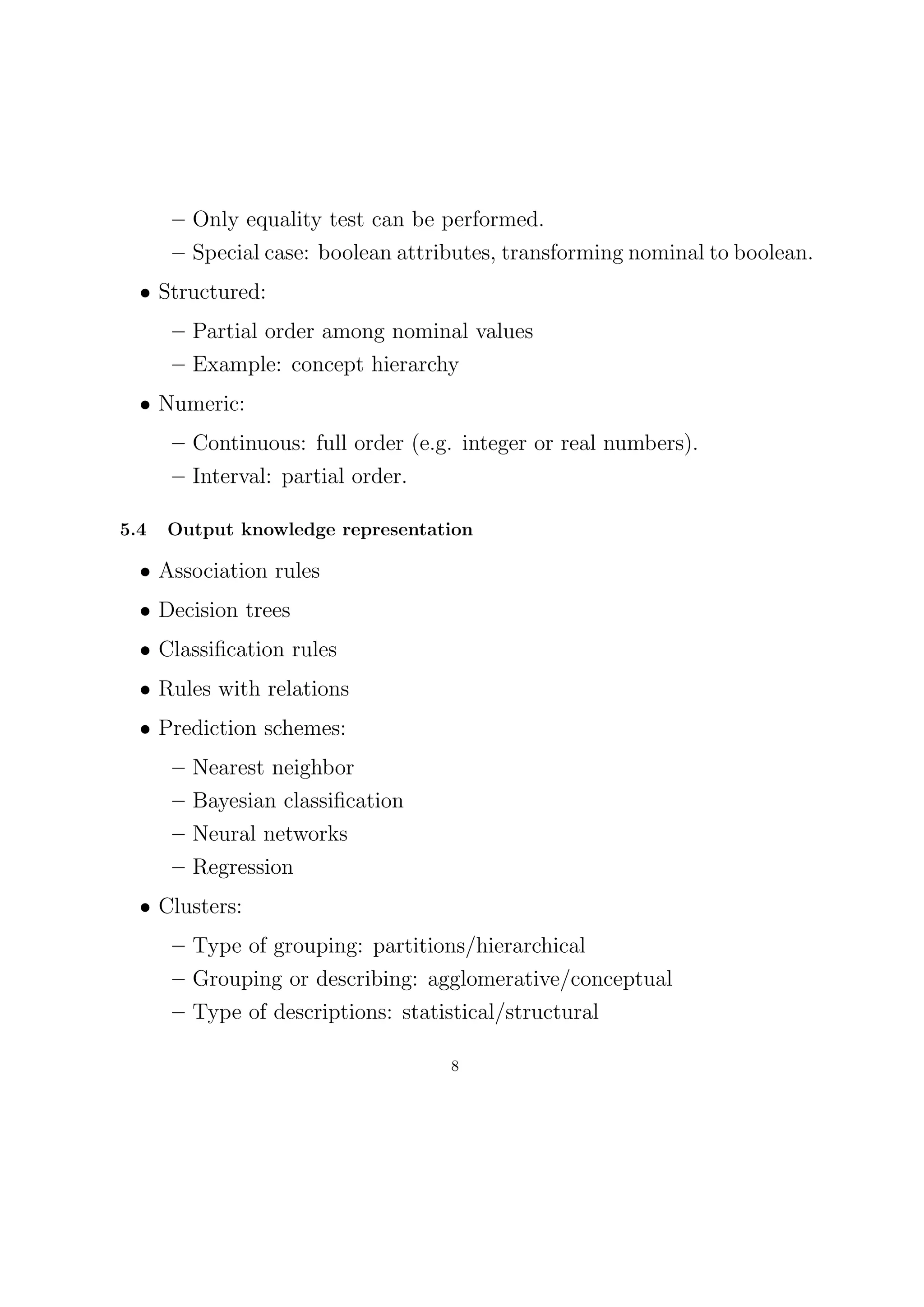 Data mining knowledge representation Notes | PDF