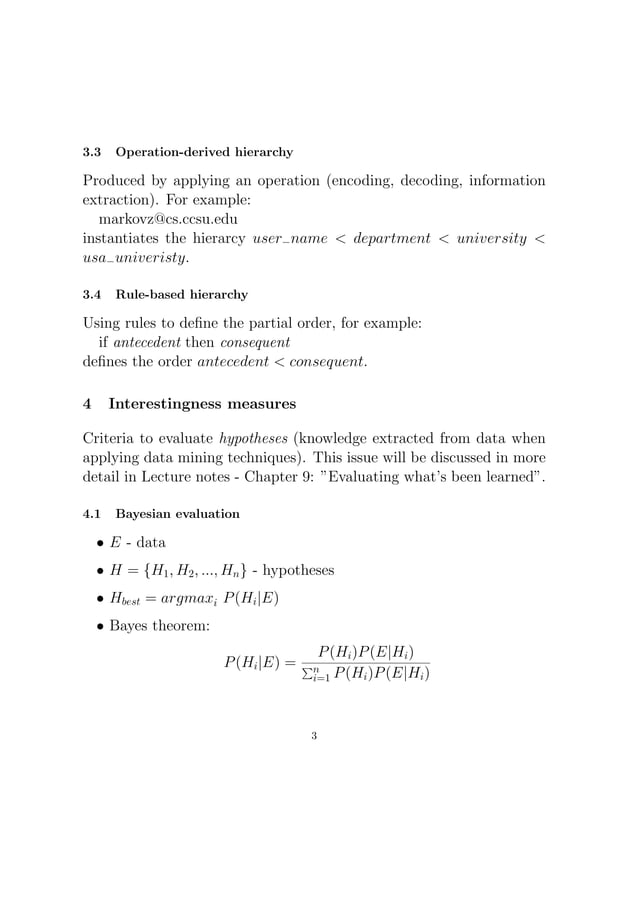 Data mining knowledge representation Notes | PDF