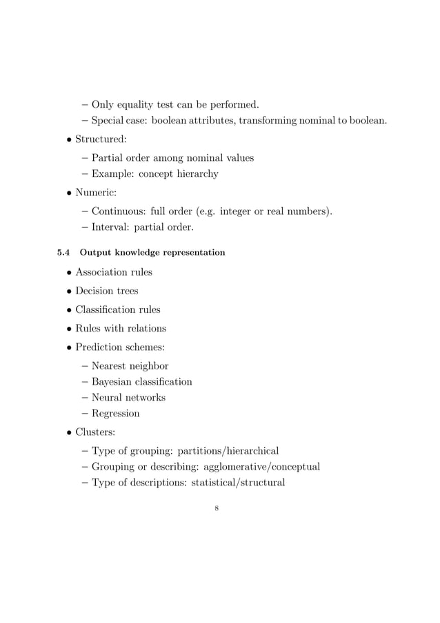 Data mining knowledge representation Notes | PDF