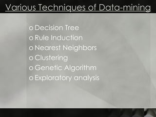 Data Mining | PPT | Consumer Banking | Personal Finance