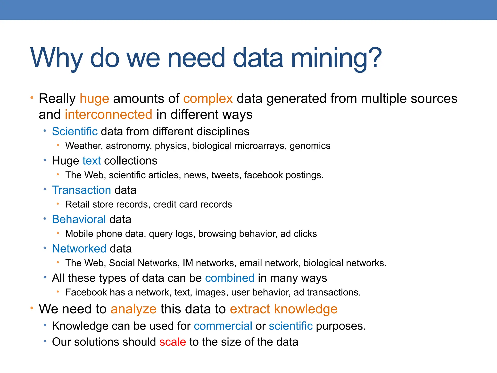 datamining-lect2 - What is data The data mining pipeline. Preprocessing and postprocessing ...