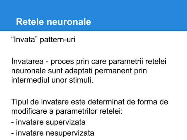 Retele neuronale in data mining | PPT