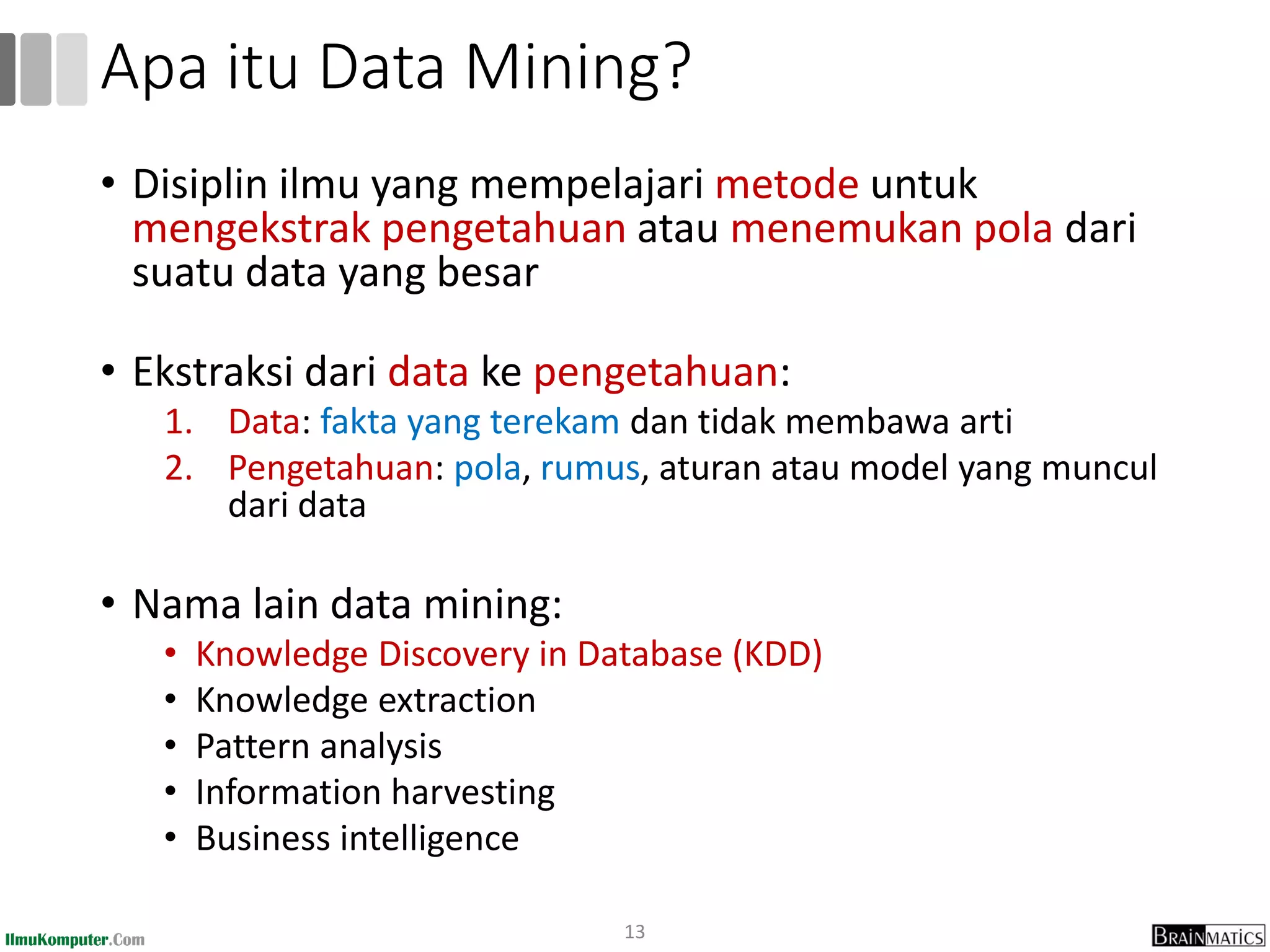 Konsep Data Mining | PDF