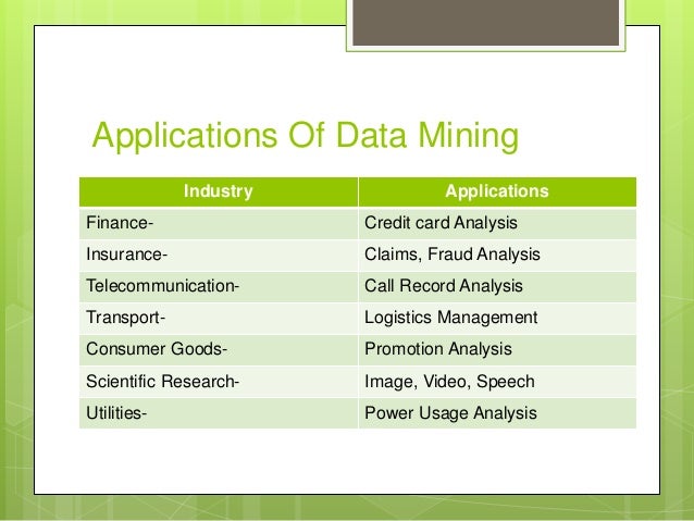 Data mining