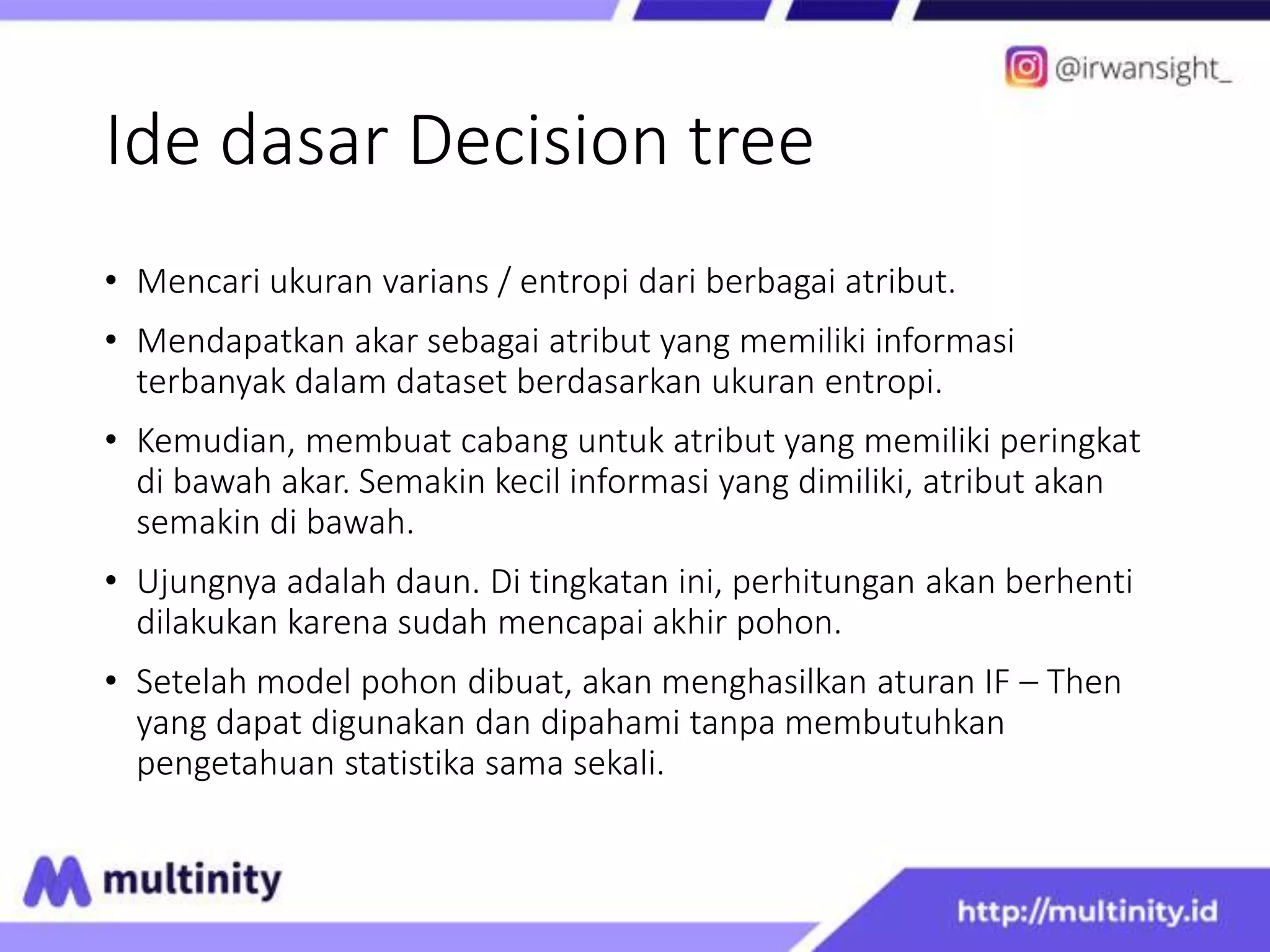 Data mining 5 klasifikasi decision tree dan random forest | PPTX