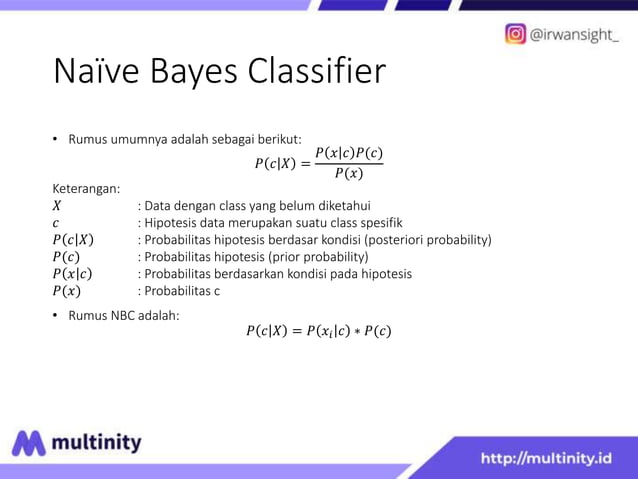 Data mining 6 klasifikasi naive bayes classifier | PPTX
