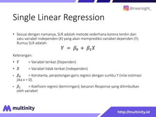 Data mining 8 estimasi linear regression | PPTX