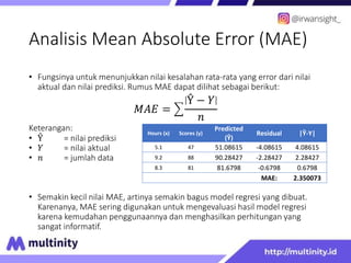 Data mining 8 estimasi linear regression | PPTX