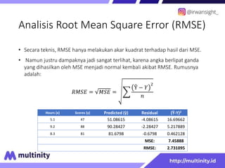 Data mining 8 estimasi linear regression | PPTX