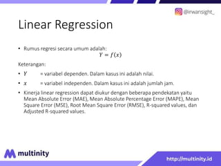 Data mining 8 estimasi linear regression | PPTX