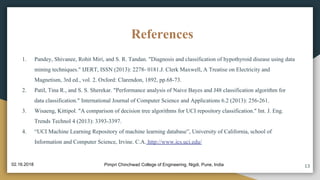 Data mining algorithms for recognition and codification of glandular disorder | PPT | Free Download