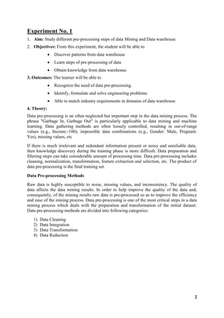 Data Mining And Data Warehouse Lab Manual Updated Pdf