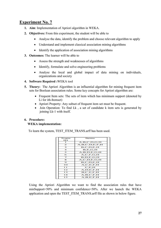 Data mining and data warehouse lab manual updated | PDF | Databases ...