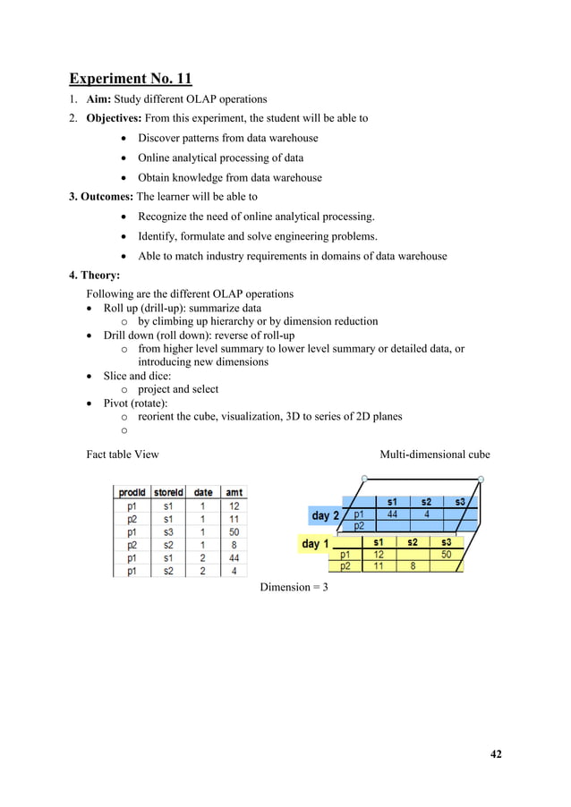 Data mining and data warehouse lab manual updated | PDF | Databases ...