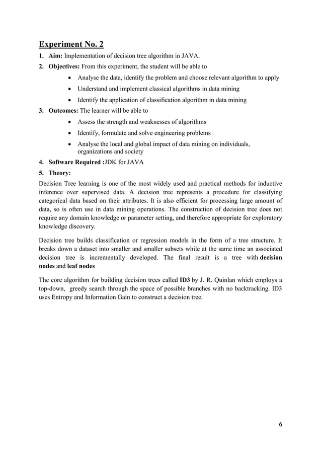 Data mining and data warehouse lab manual updated | PDF | Databases ...