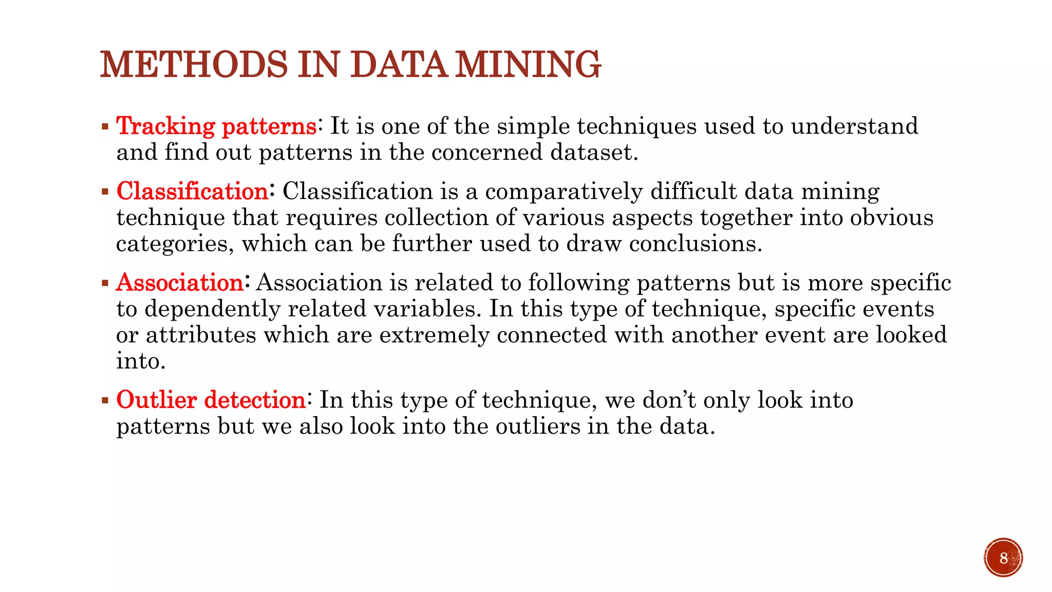 Data mining and data warehousing | PPT