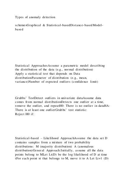 Data Mining Anomaly Detectionlecture Notes For Chapt Pdf