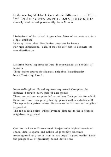 Data Mining Anomaly Detectionlecture Notes For Chapt Pdf