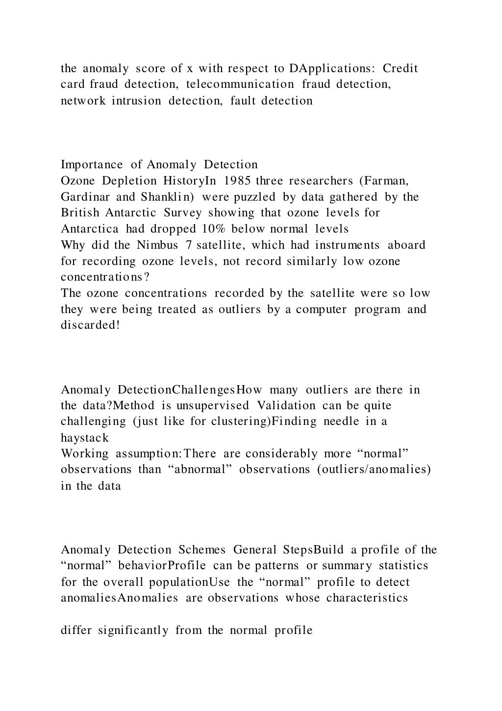 Data Mining Anomaly Detectionlecture Notes For Chapt Pdf
