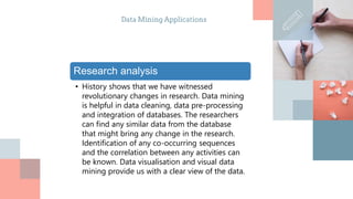 Data Mining & Applications | PPTX | Databases | Computer Software and Applications