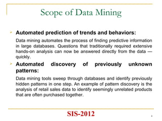 Data mining a tool for knowledge management | PPT
