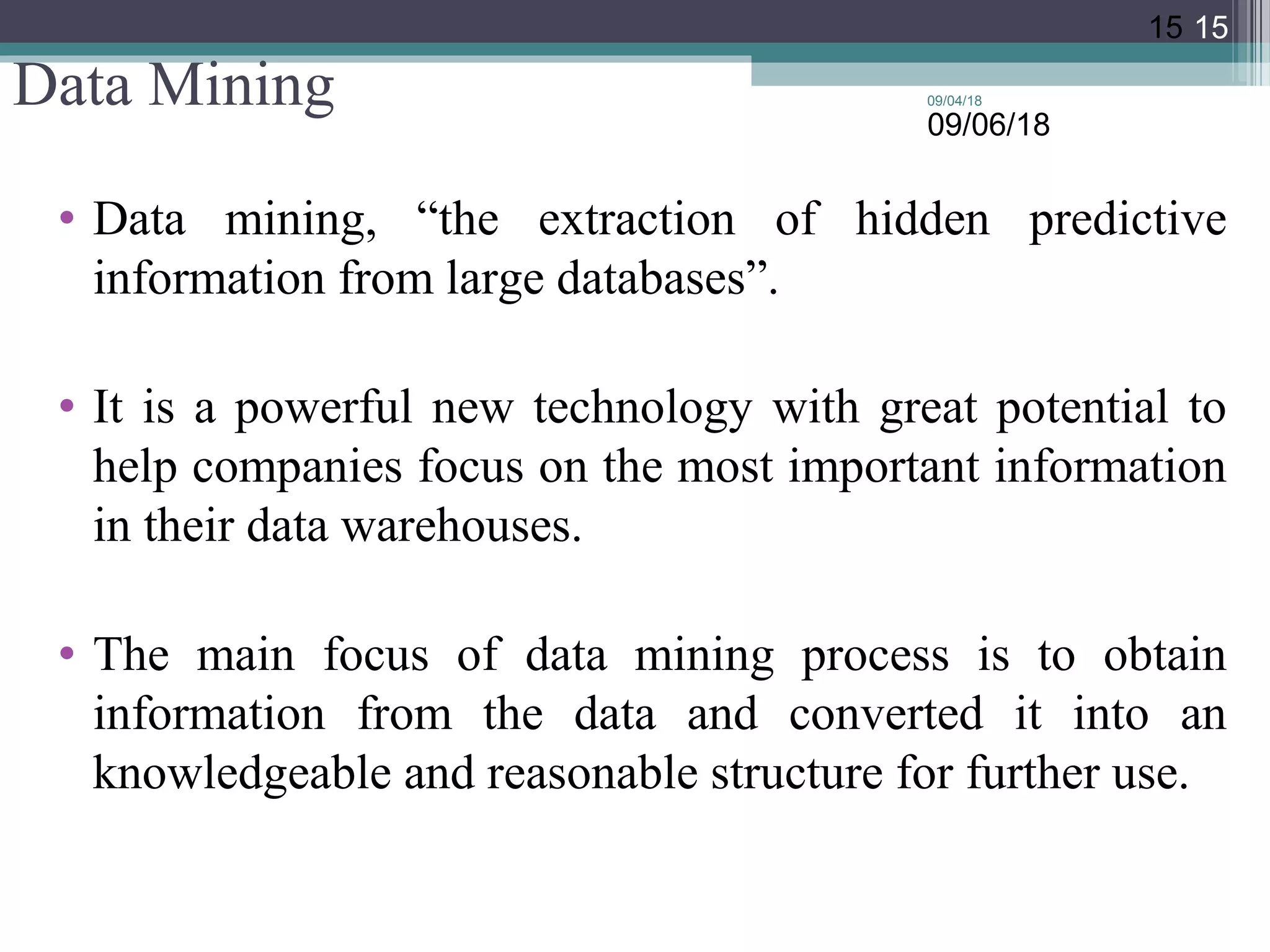 Data mining basic fundamentals | PPT