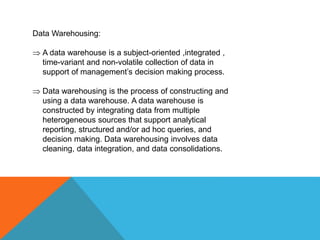 Data mining & big data presentation 01 | PPTX | Databases | Computer ...