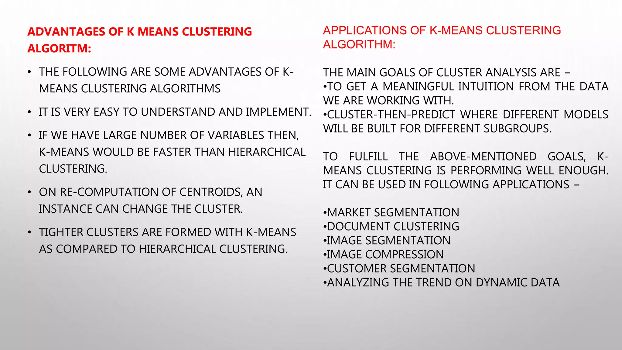 K means Clustering Algorithm | PPT