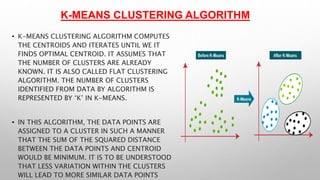 K means Clustering Algorithm | PPT