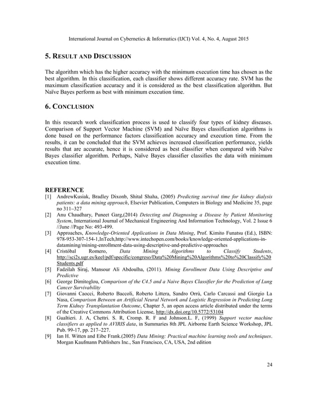 DATA MINING CLASSIFICATION ALGORITHMS FOR KIDNEY DISEASE PREDICTION | PDF DATA MINING CLASSIFICATION ALGORITHMS FOR KIDNEY DISEASE PREDICTION | PDF