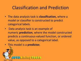 Data mining: Classification and Prediction | PPTX