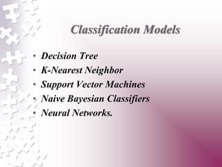 Data mining classifiers. | PPTX